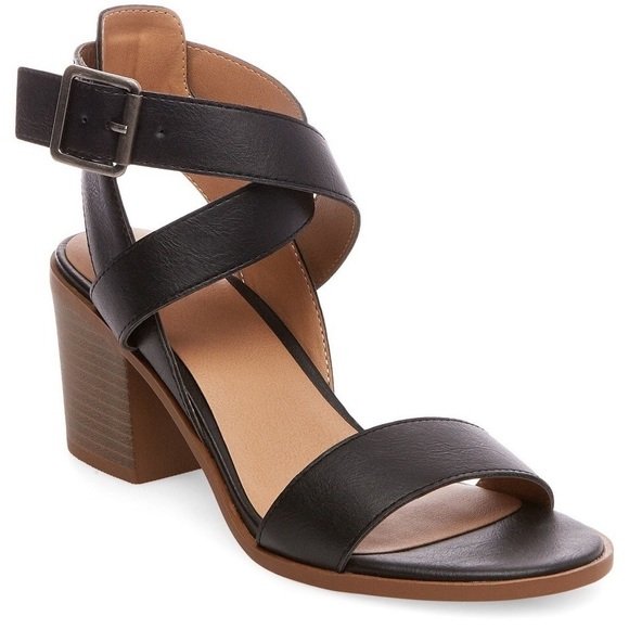 Merona | Shoes | Merona Lindsay Criss Cross Heeled Strap Sandals | Poshmark
